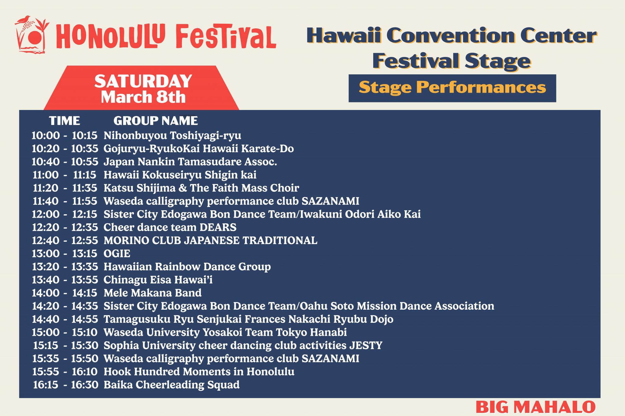 Performance Stage schedule is finally here! A Spectacular Lineup of ...