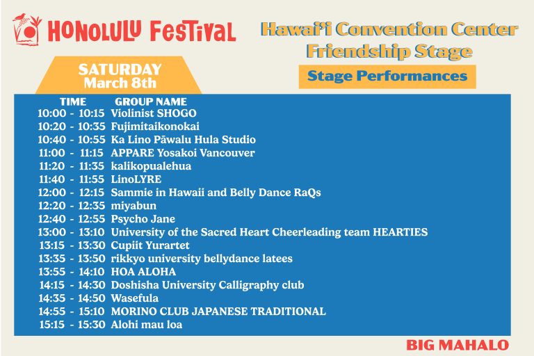 Performance Stage schedule is finally here! A Spectacular Lineup of ...